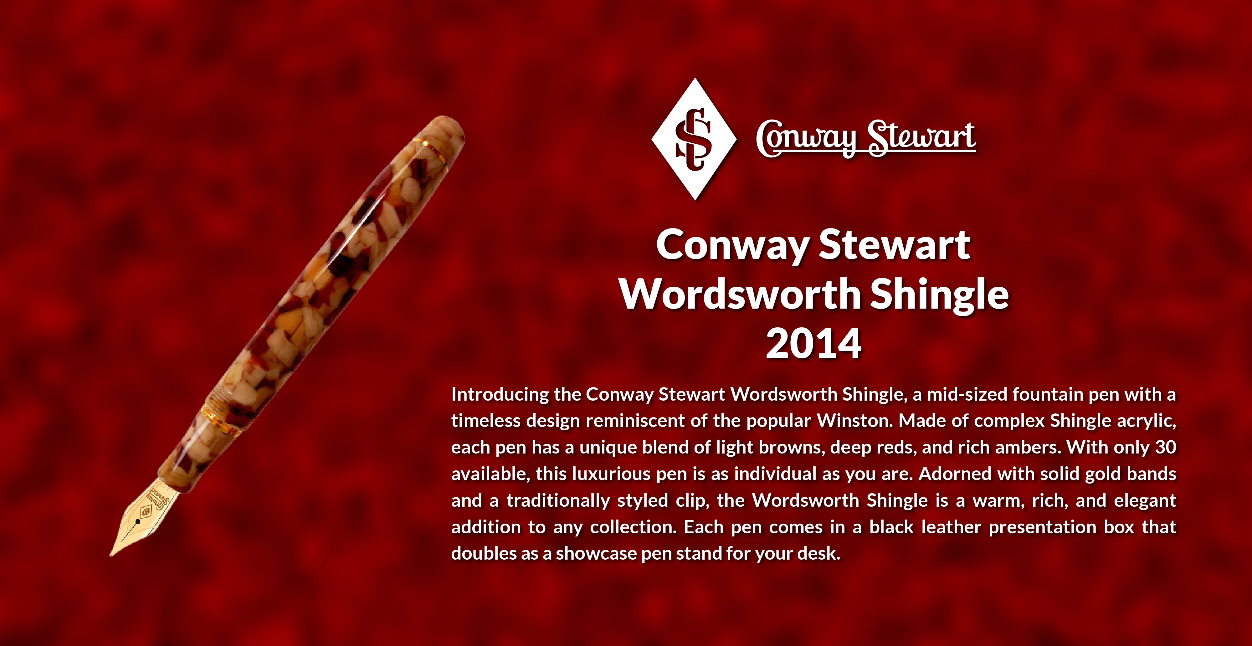 Limited Edition Conway Stewart Wordsworth Shingle Fountain Pen | Conway Stewart
