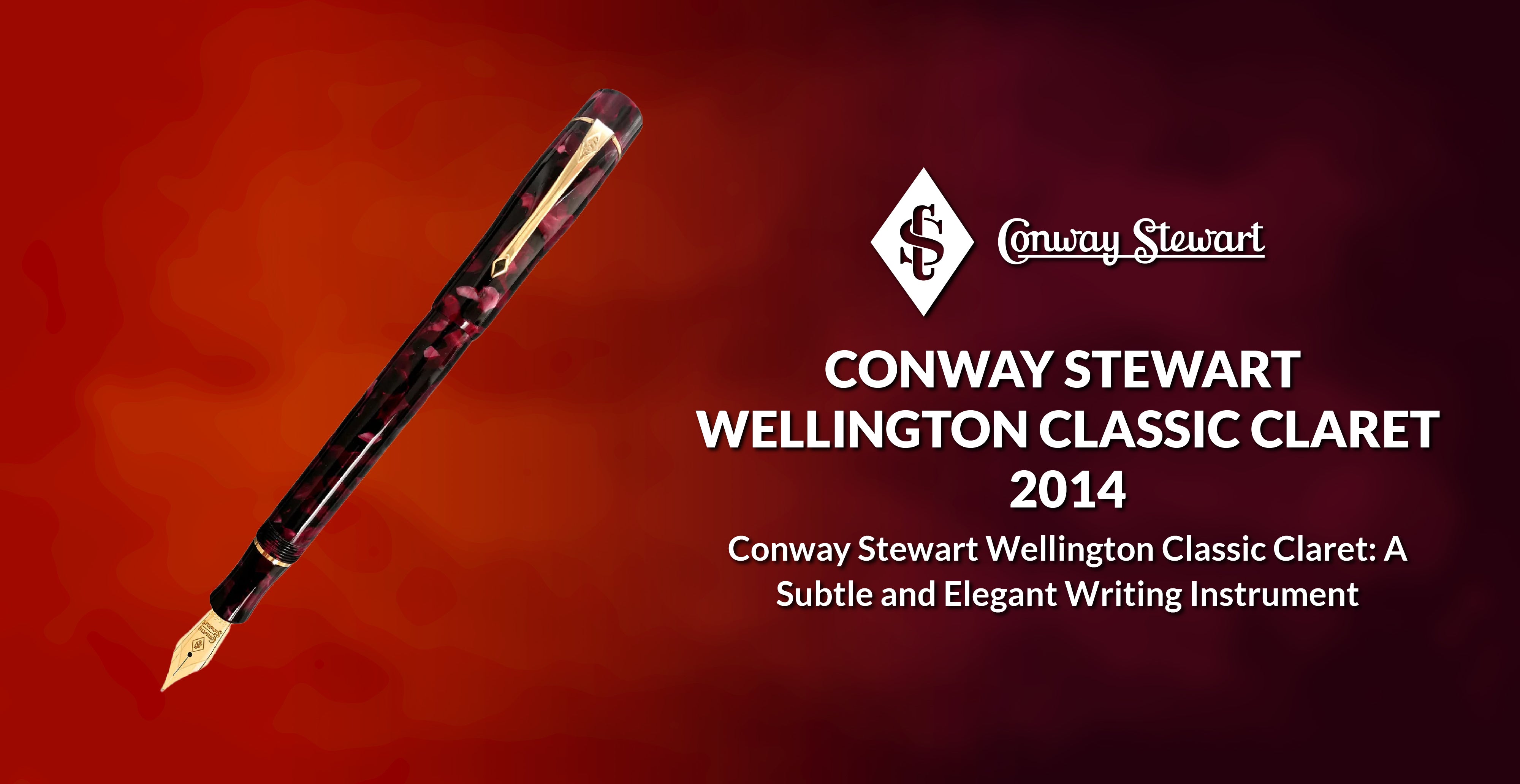 Limited Edition Conway Stewart Wellington Classic Claret Fountain Pen ...