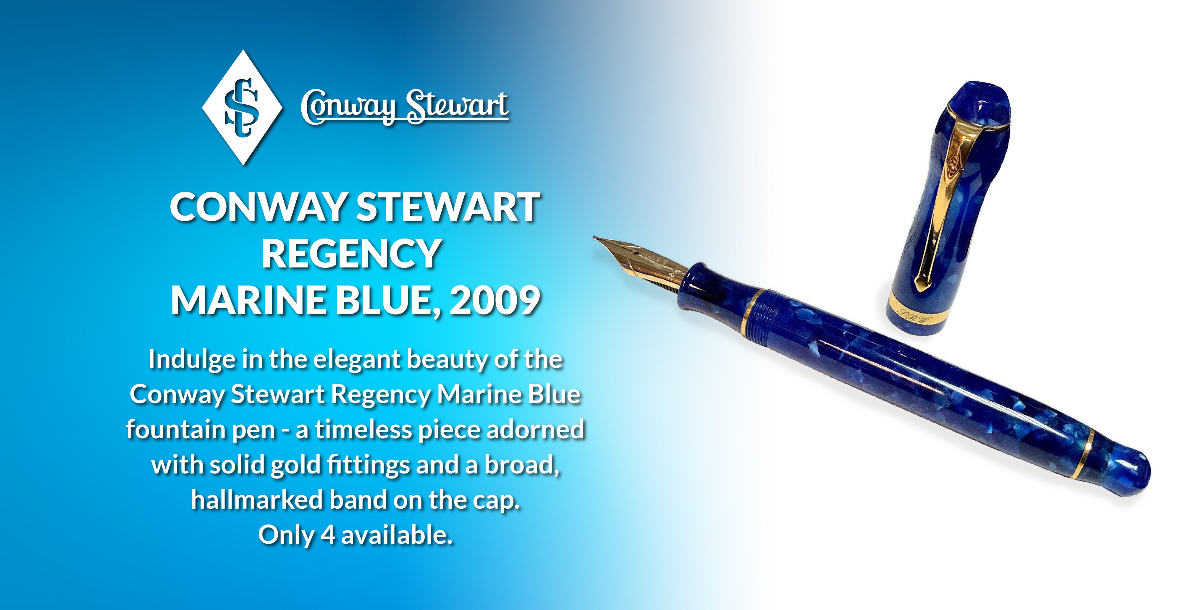 Conway Stewart Regency Sepia Blue | Limited Edition Pen | Conway Stewart