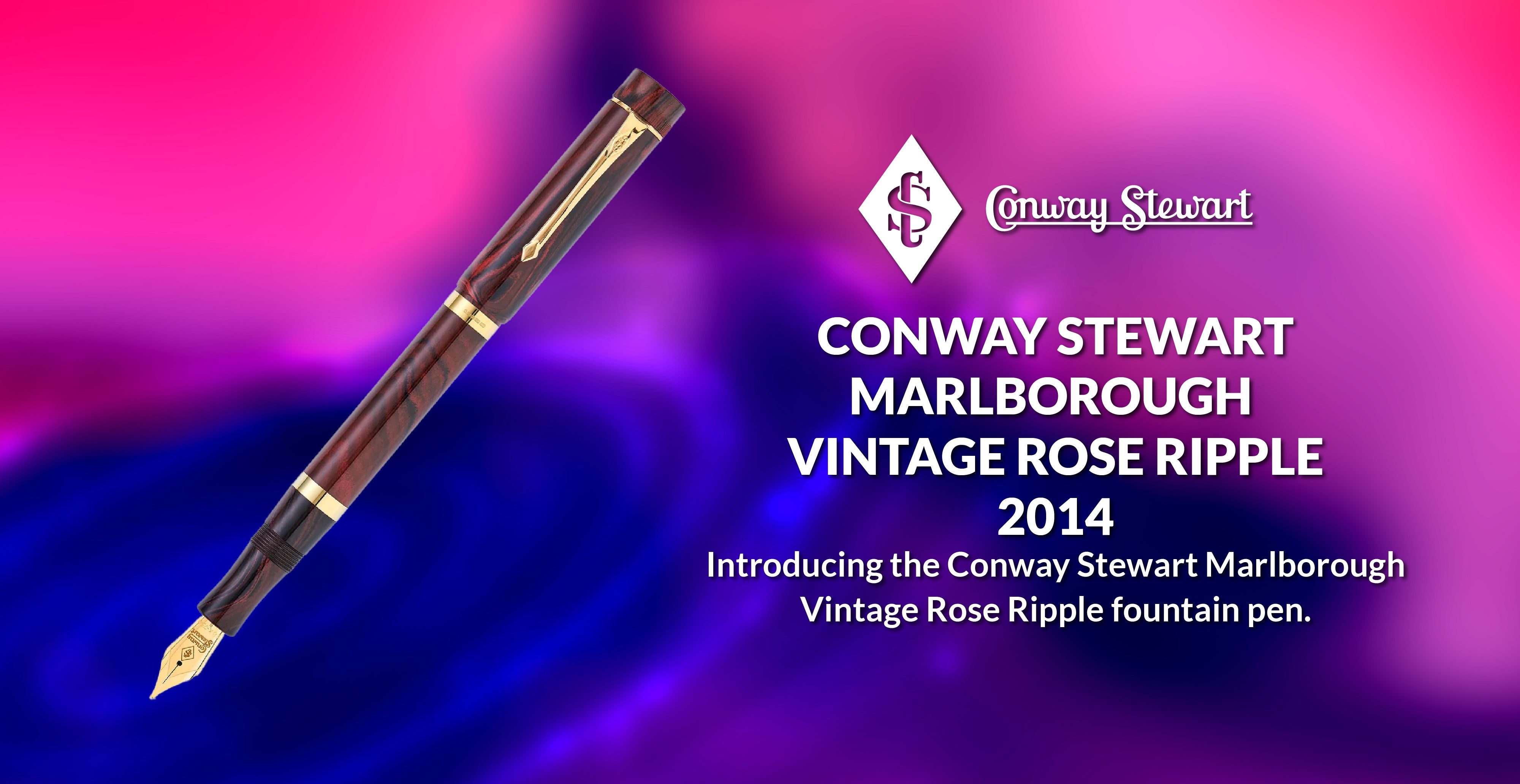 Conway Stewart Marlborough Vintage Rose Ripple | Ebonite Fountain Pen ...