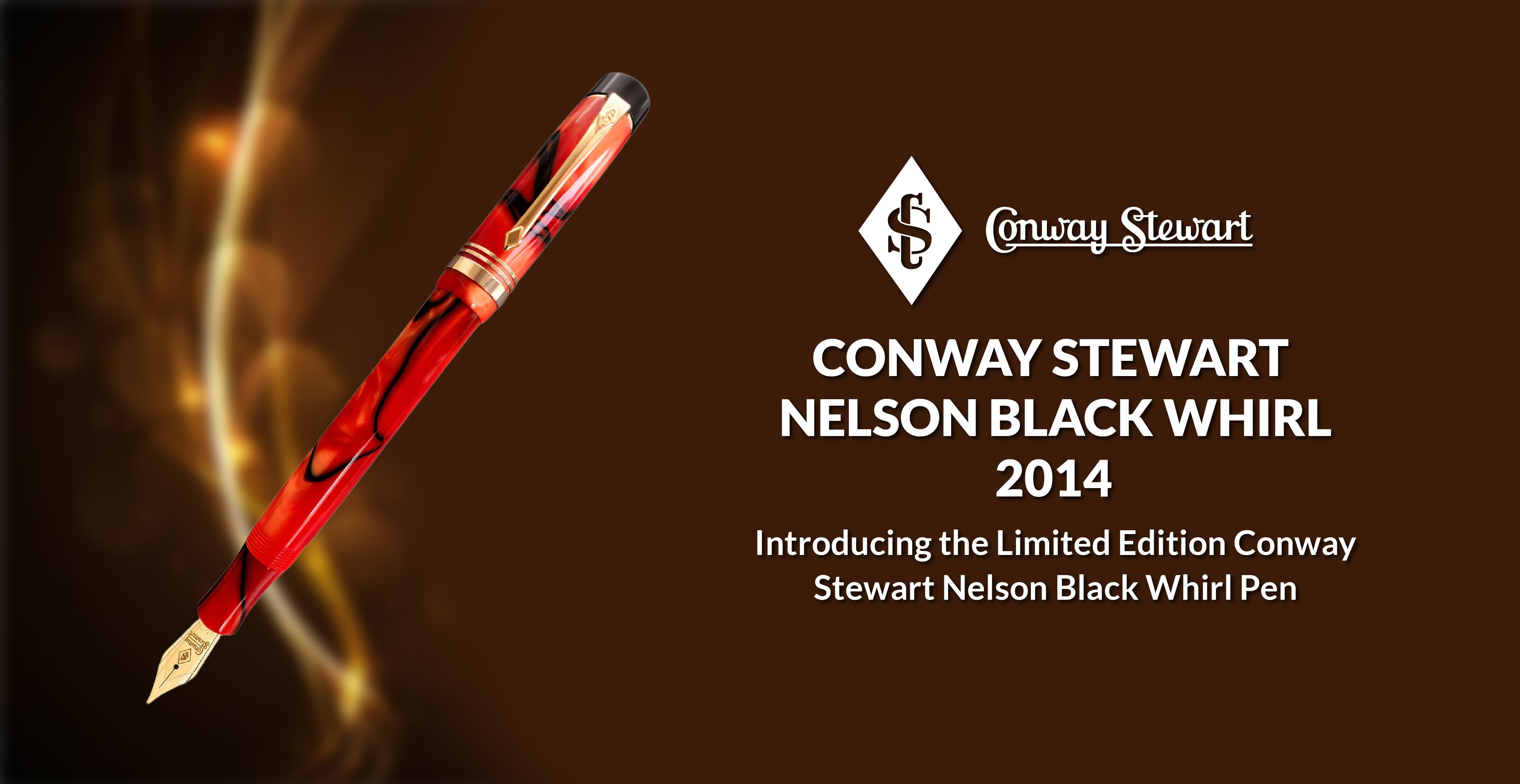 Conway Stewart Nelson Black Whirl - Only 10 Available! | Conway Stewart