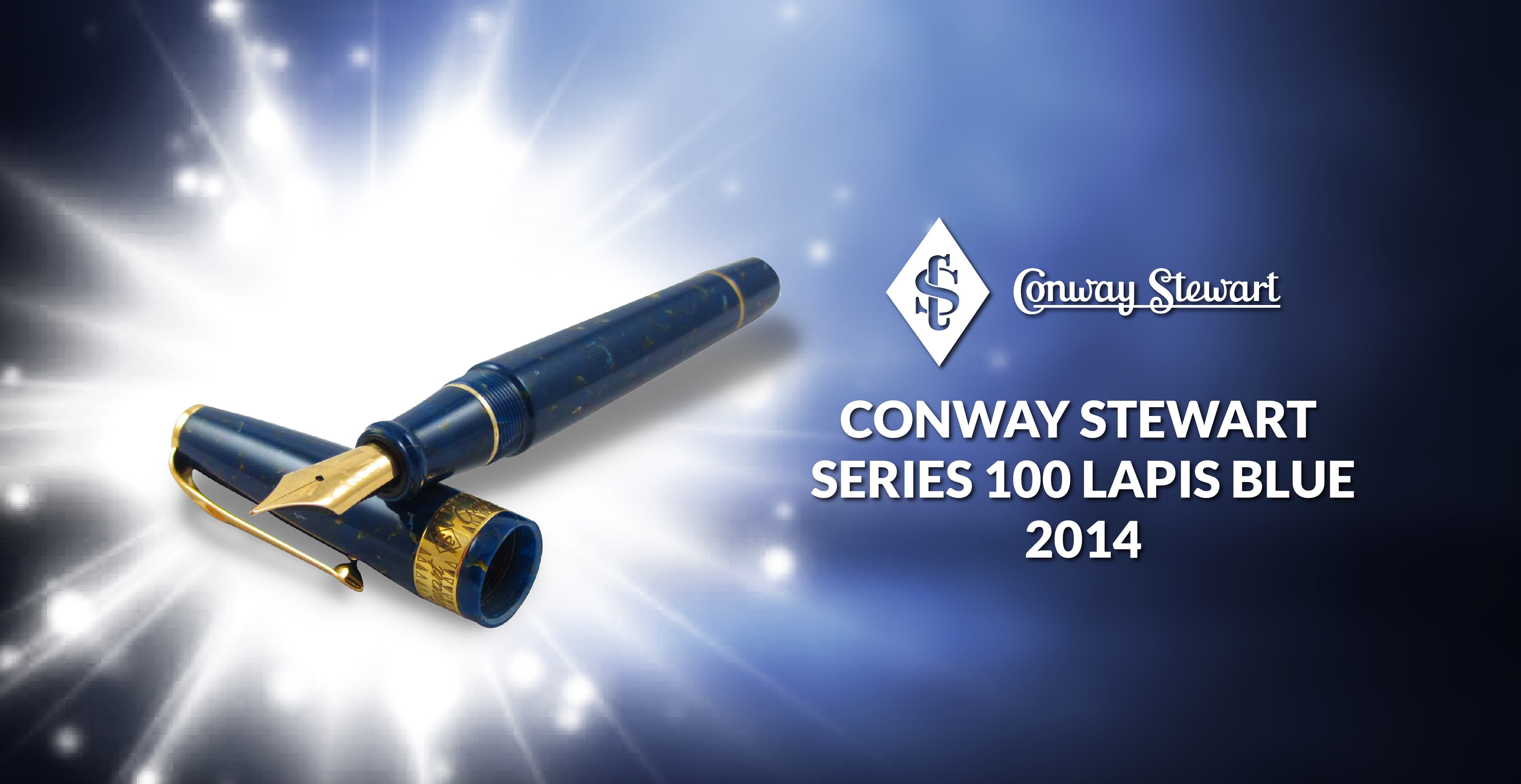 Limited Edition Lapis Blue Series 100 Luxury Pen by Conway Stewart | Conway Stewart