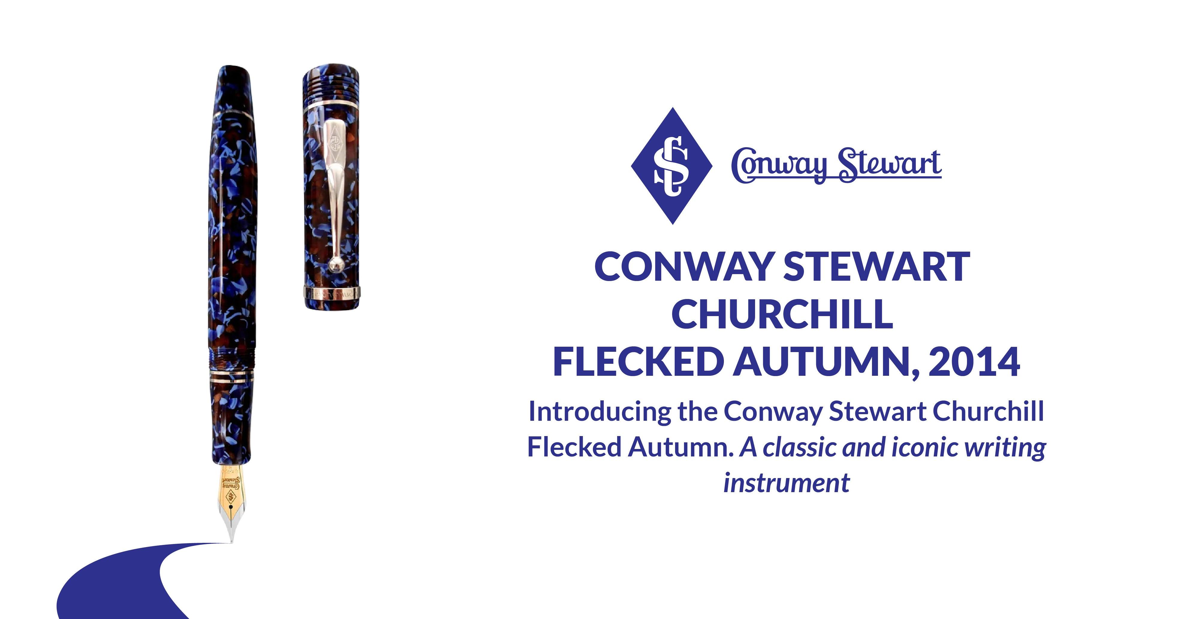 Conway Stewart Churchill Flecked Autumn - Classic Elegance in a Pen ...
