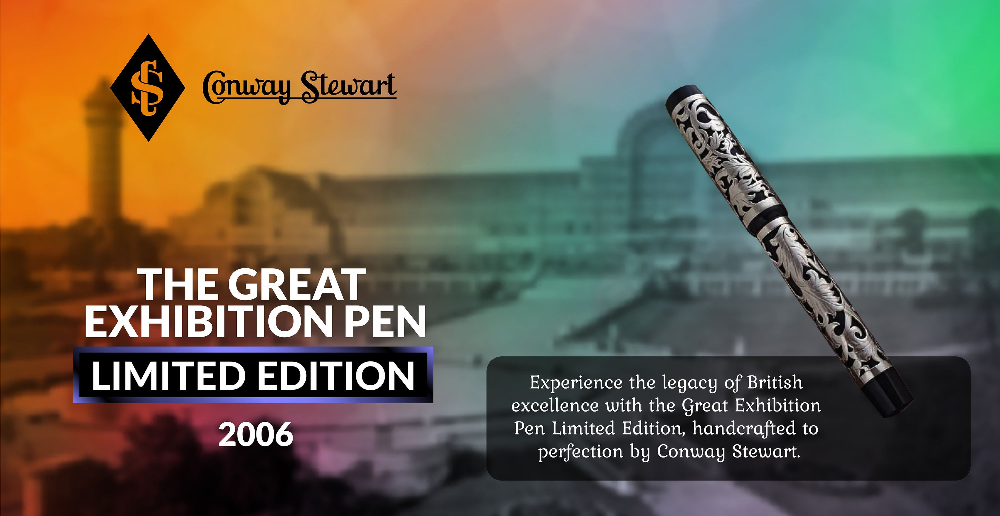 Conway Stewart Great Exhibition Pen: Largest Handcrafted Sterling ...