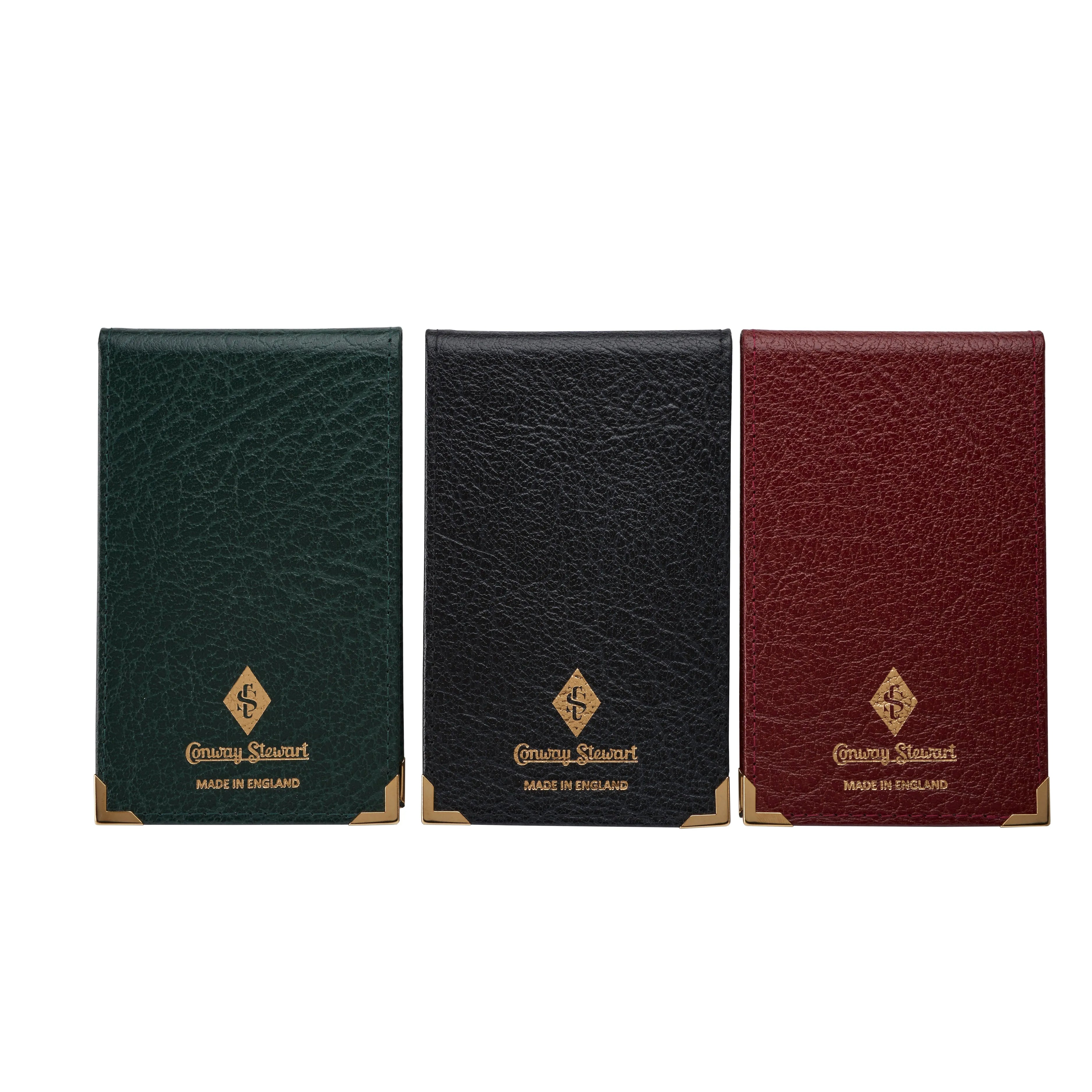 British Pocket Note Pads in Black, Burgundy, Green | Conway Stewart ...