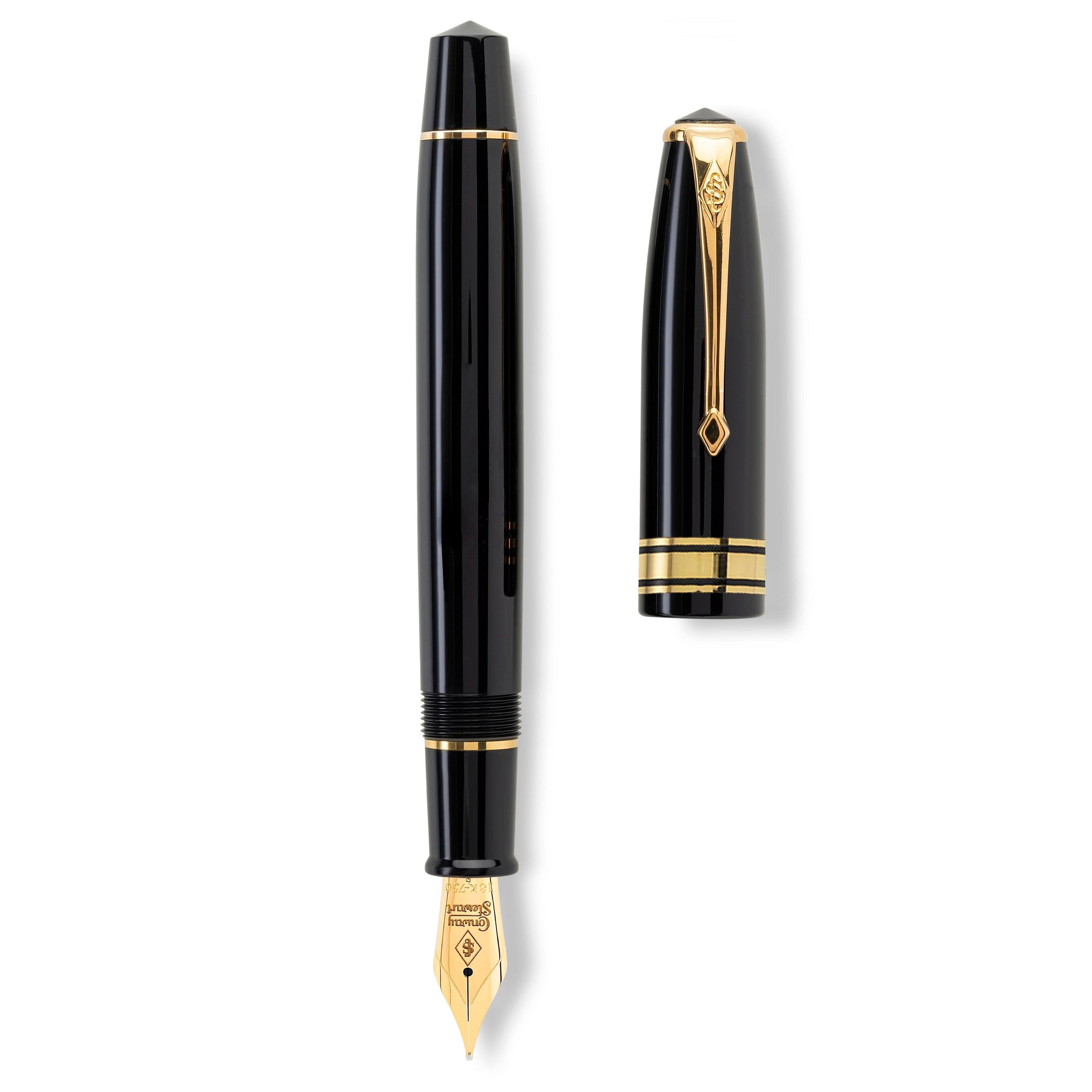 Conway Stewart Series 100 Classic Black Fountain Pen - Elegant Writing ...