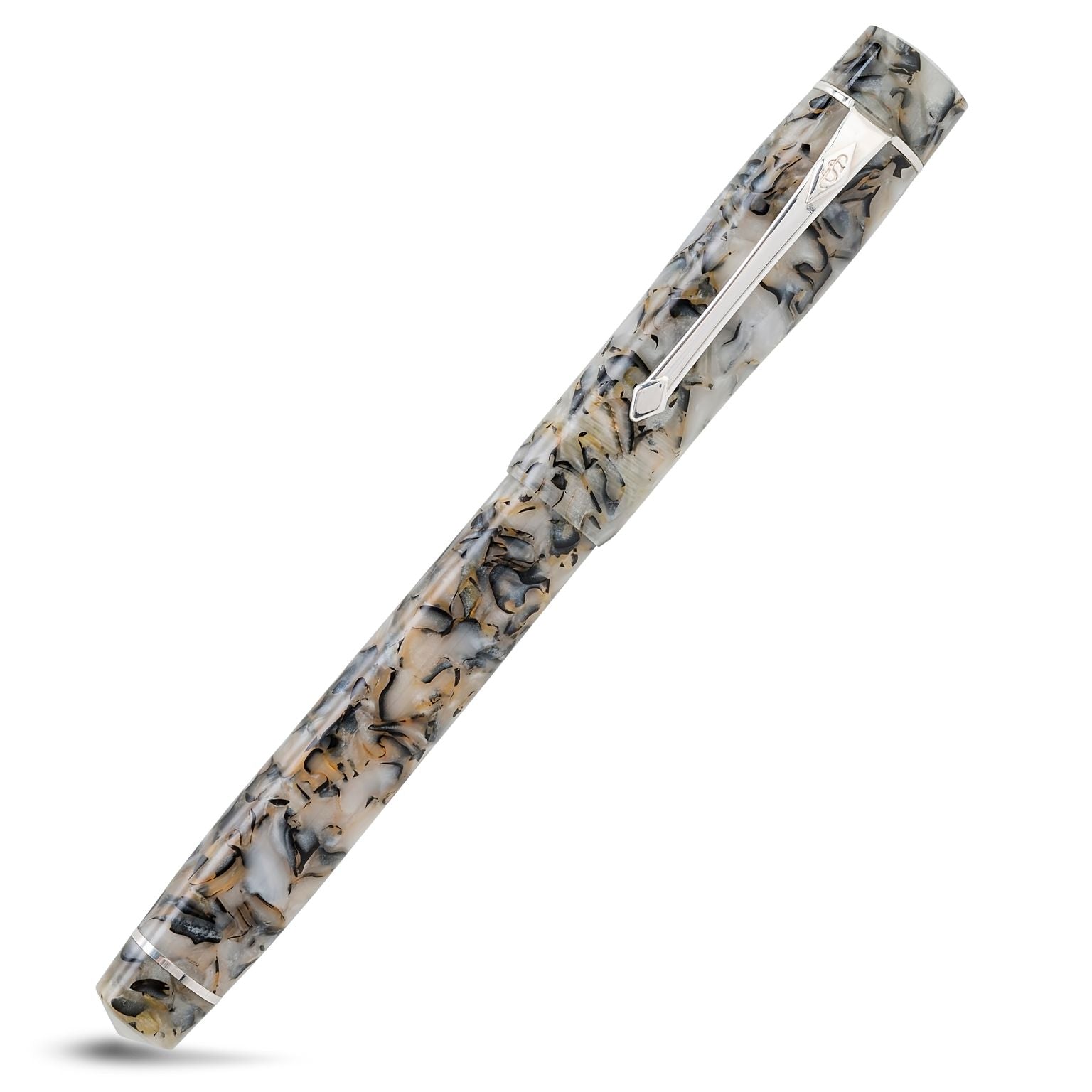 Conway Stewart Wellington Quartz White Pen with Sterling Silver ...